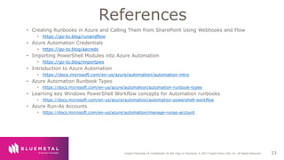 Using Azure Runbooks and Microsoft Flow to Automate SharePoint Tasks | PPTX
