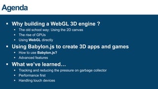 Using babylon js to create apps & games for all web gl devices | PPT