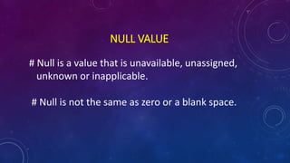 Using basic select statement in oracle database | PPT