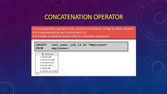 Using basic select statement in oracle database | PPT