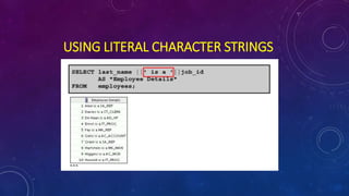 Using basic select statement in oracle database | PPT