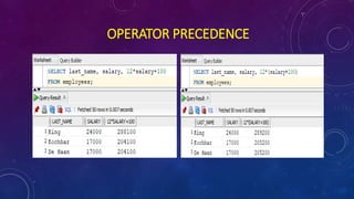 Using basic select statement in oracle database | PPT