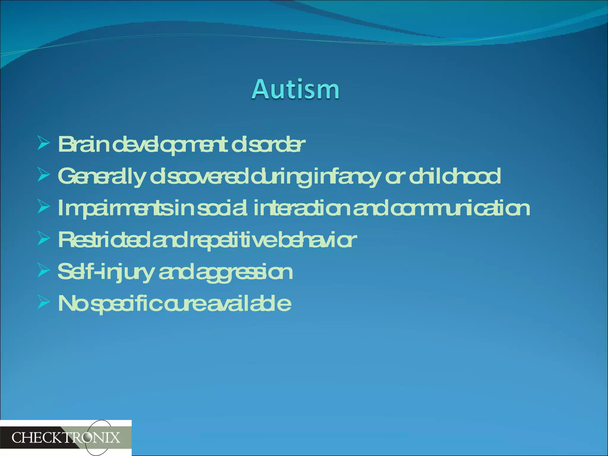 Using Behavioral Patterns In Treating Autistic | PPT