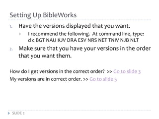 Using bibleworks to create your own interweaved text | PPTX