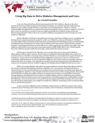 Using Big Data to Drive Diabetes Management and Care | PDF