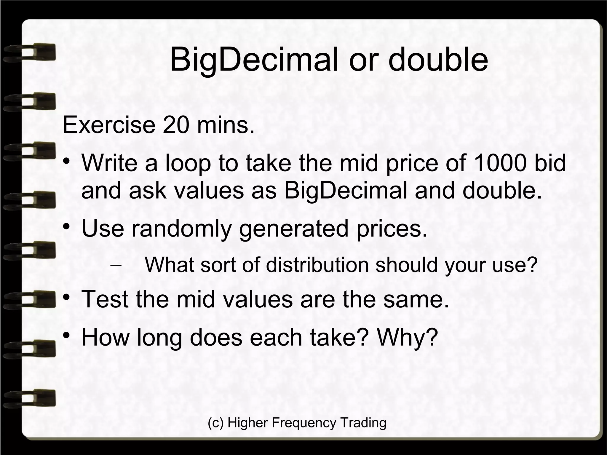 Using BigDecimal and double | PPT