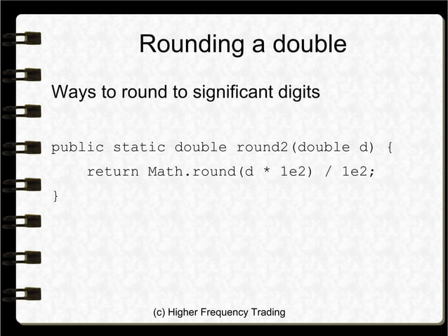 Using BigDecimal and double | PPT