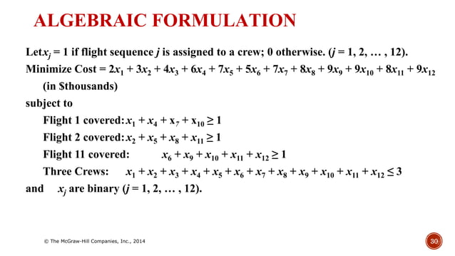 Using Binary Integer Linear Programming To Deal With Yes No Decisions Ppt