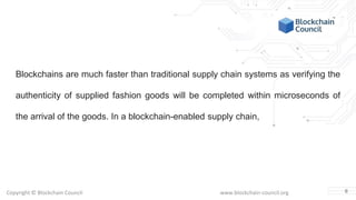 Using blockchain to improve the supply chains of the fashion industry | PPT