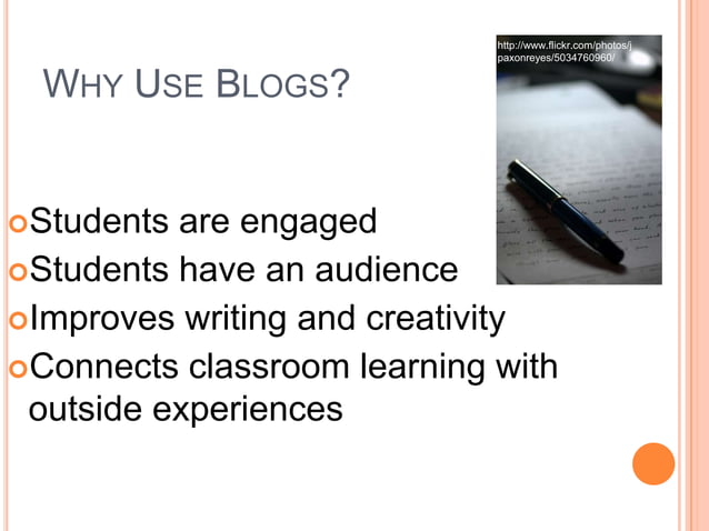 Using blogs in the Elementary Classroom | PPT