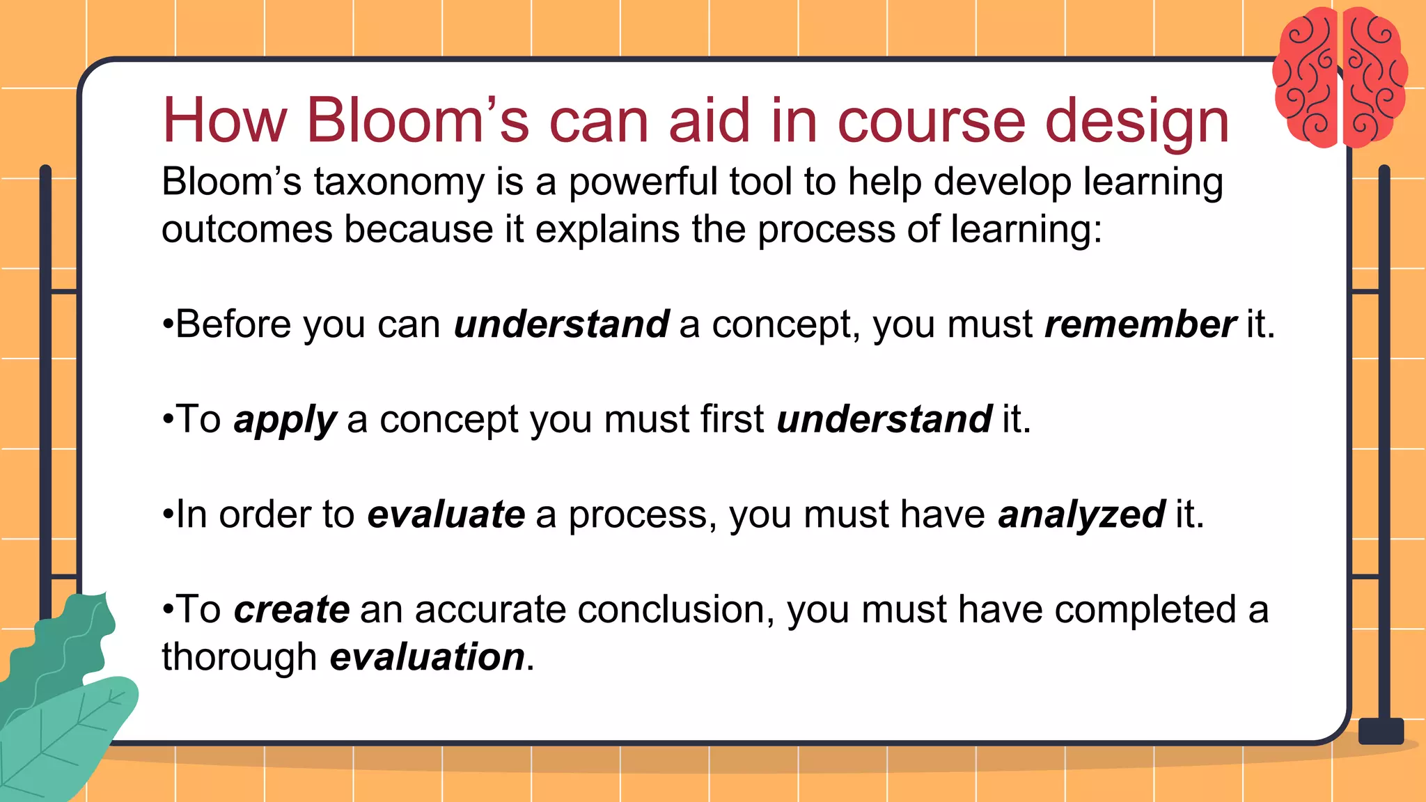 Using Bloom’s Taxonomy to Write Effective Learning Outcomes.pptx Using Bloom’s Taxonomy to Write Effective Learning Outcomes.pptx