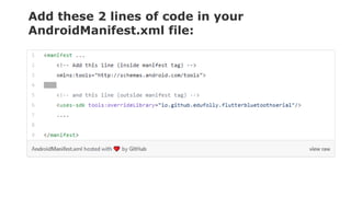 Using bluetooth functionality with flutter | PPT