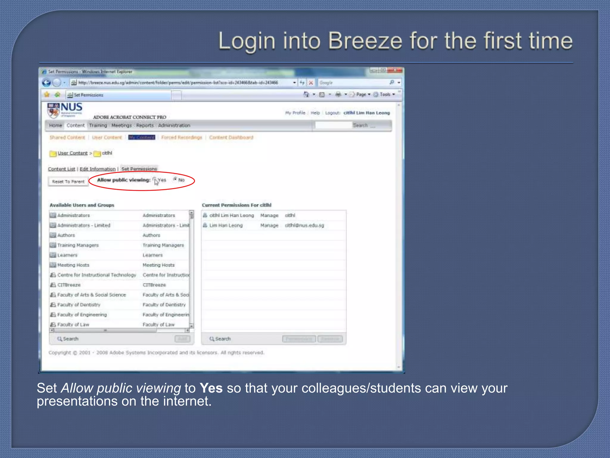 Getting Started with Breeze in NUS | PPT
