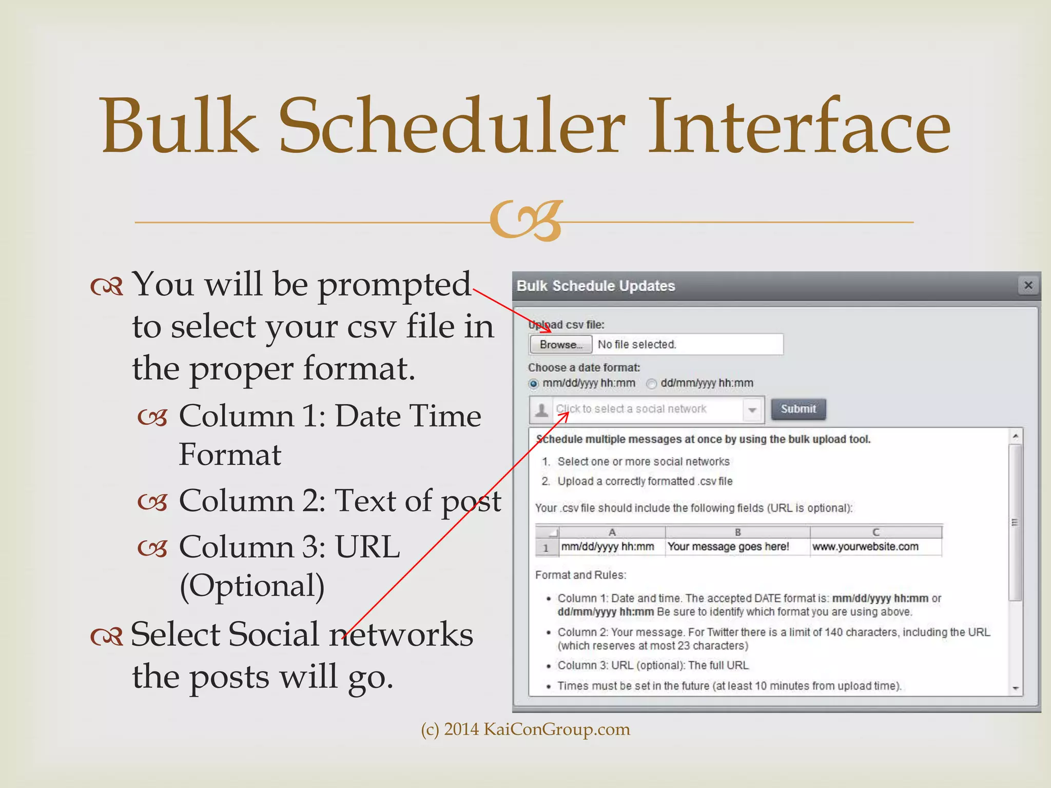 Using bulk scheduler in hoot suite pro | PPT