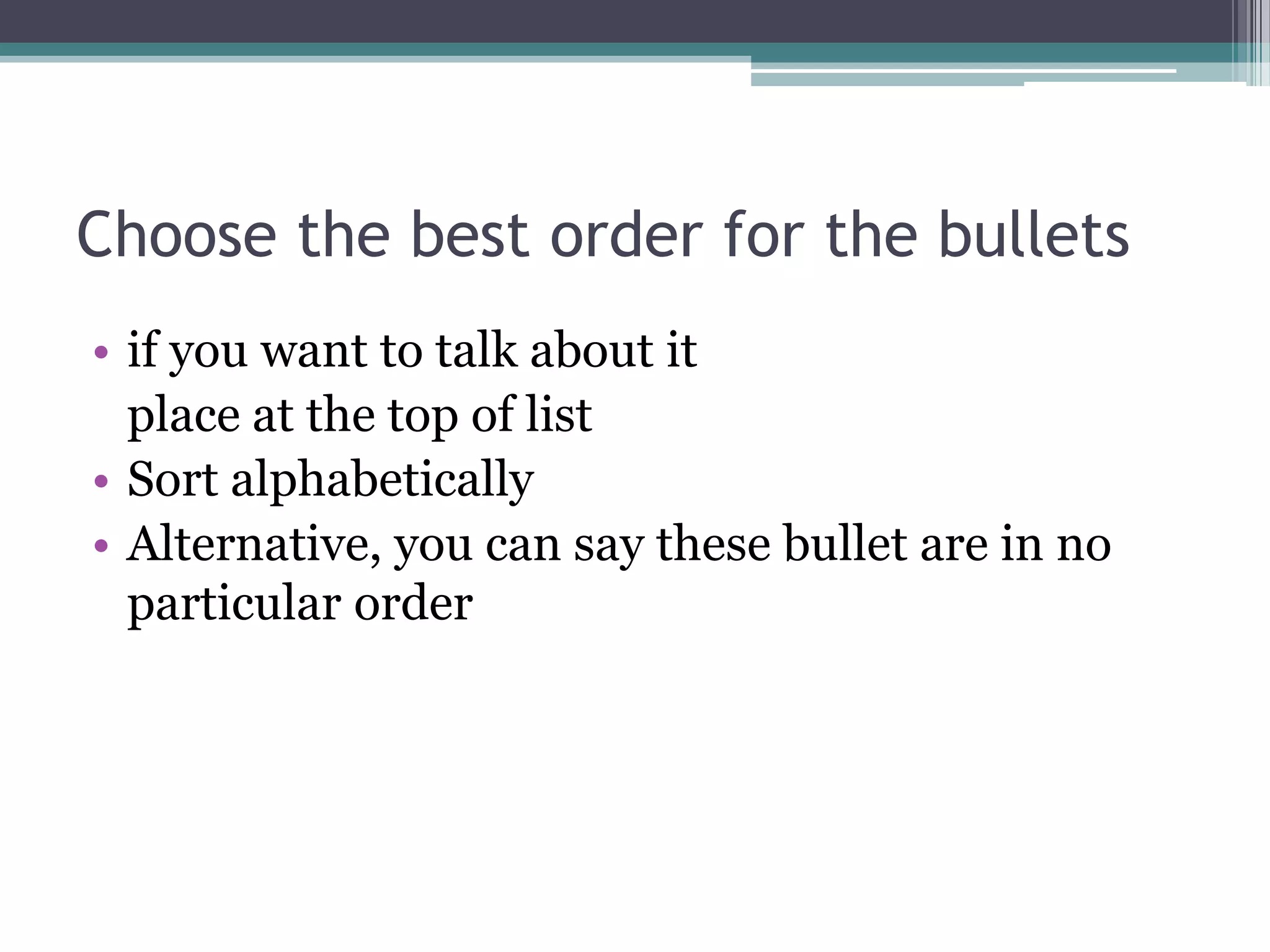 Using bullets | PPTX