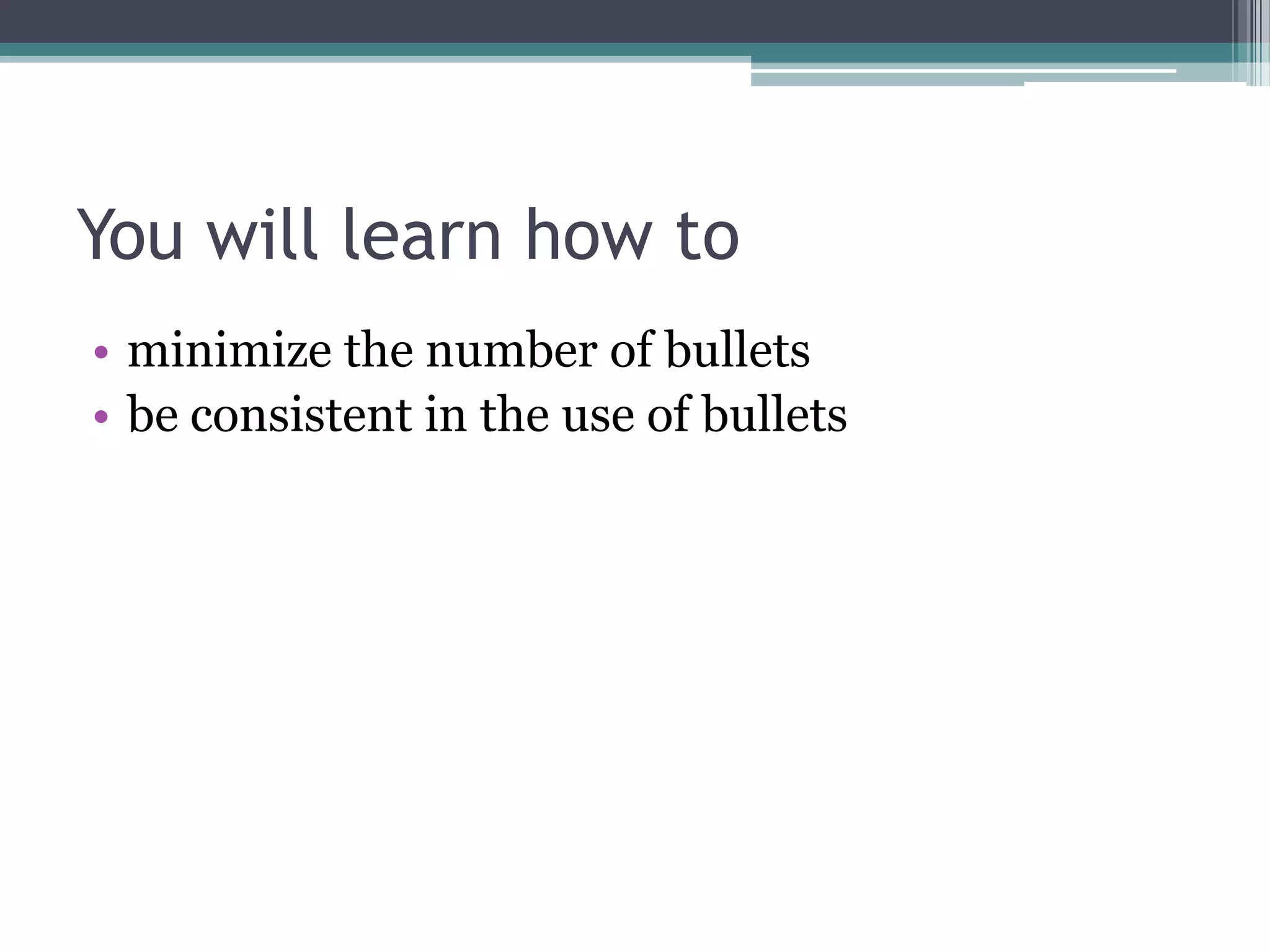 Using bullets | PPT