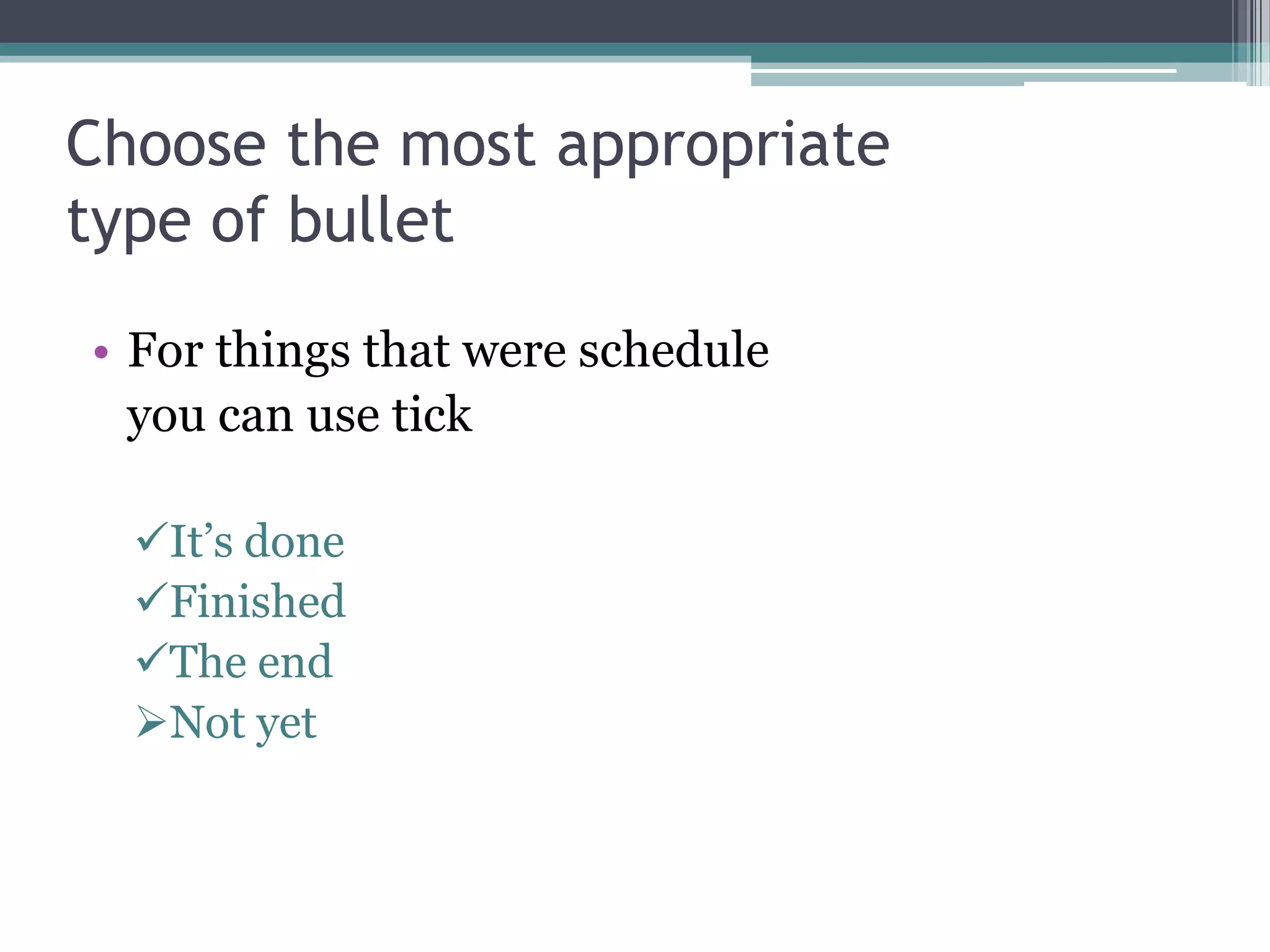 Using bullets | PPT