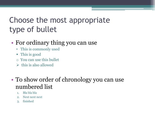 Using bullets | PPT
