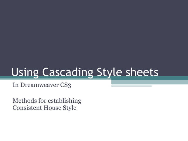 Using Cascading Style Sheets2 | PPT