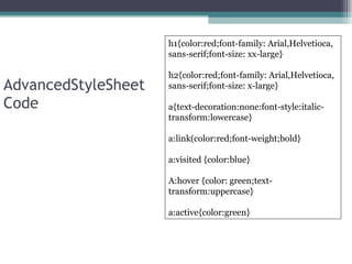 Using Cascading Style Sheets2 | PPT
