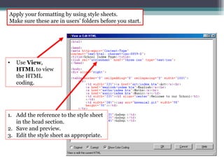 Using Cascading Style Sheets2 | PPT