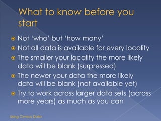 Using census data | PPTX