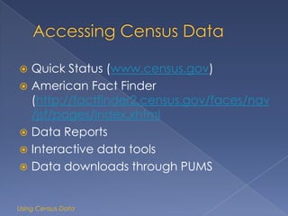 Using census data | PPTX