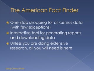 Using census data | PPTX