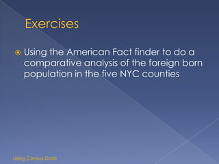 Using census data | PPTX