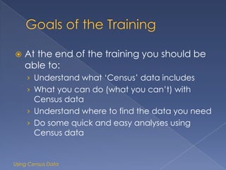 Using census data | PPTX