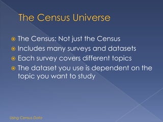 Using census data | PPTX