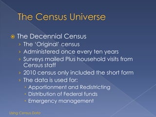 Using census data | PPTX