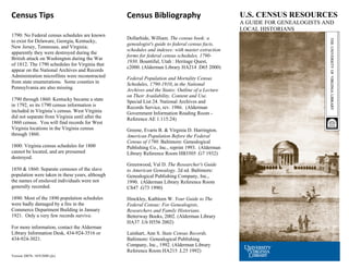 Using the US Federal Census in Genealogy Handout | PDF