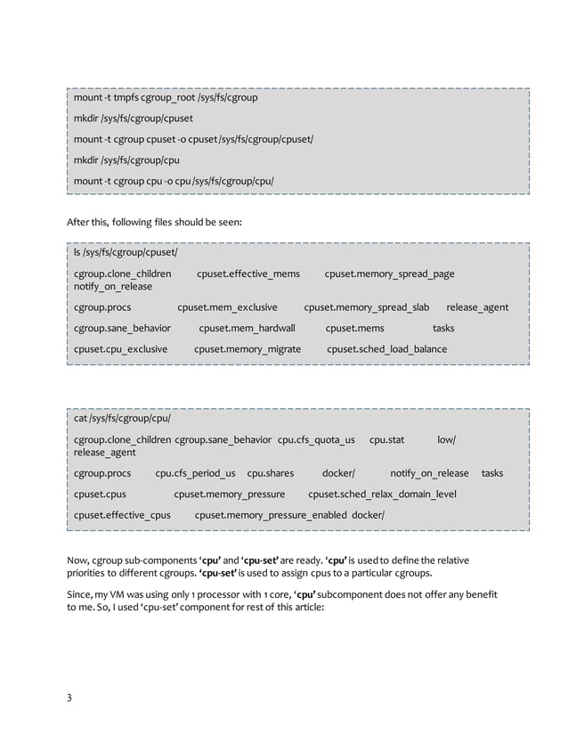 Using cgroups in docker container | DOCX