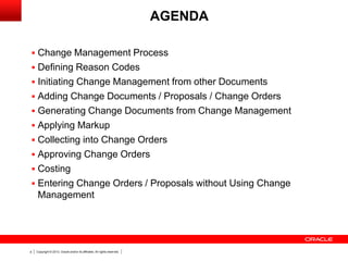 Using Change Management in Primavera Contract Management | PDF