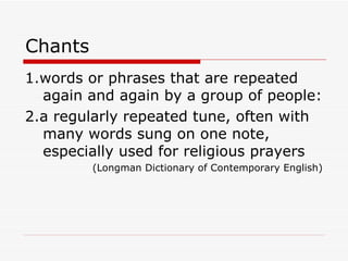 Using chants in teyl context | PPT