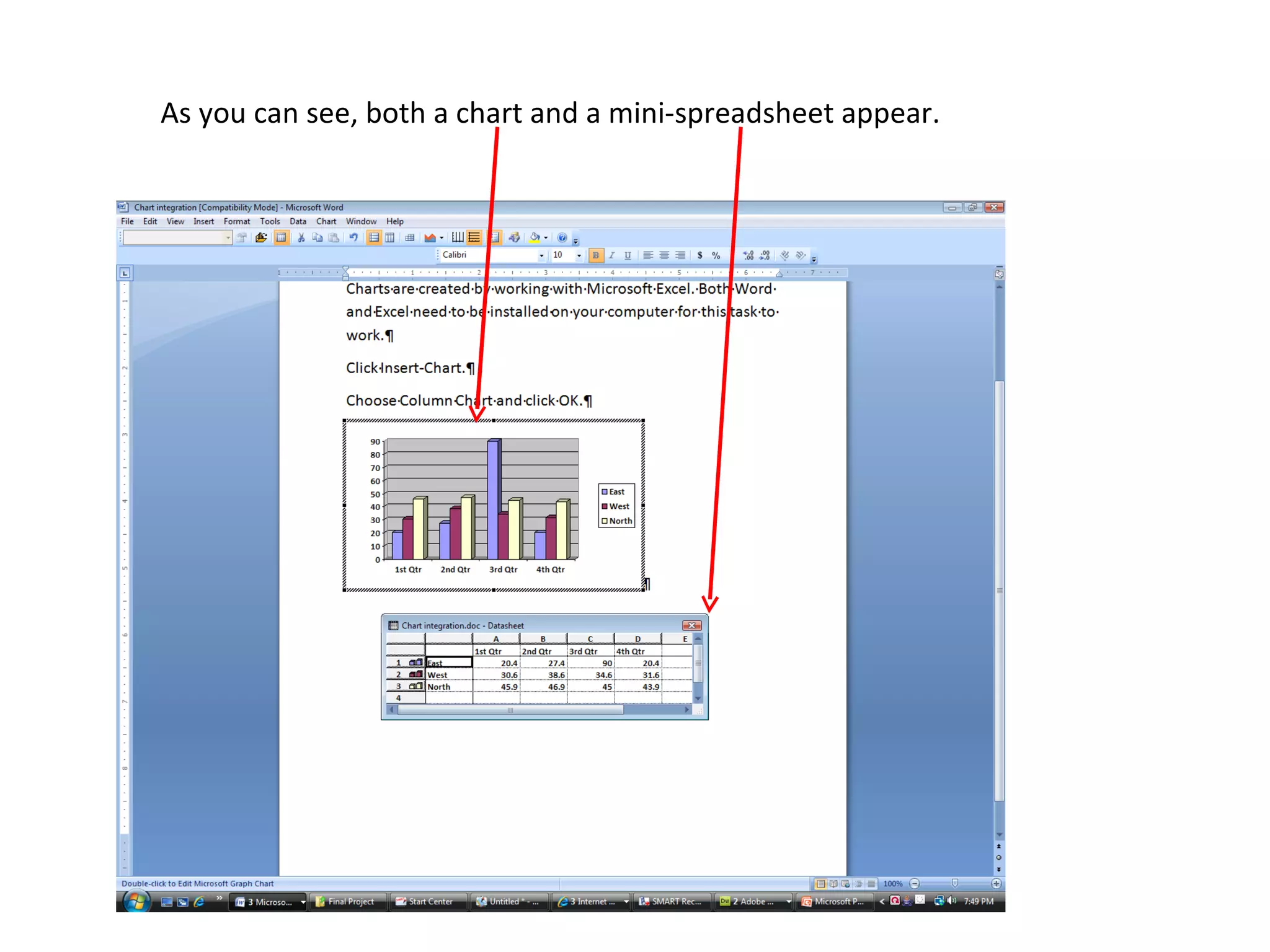 Using Charts in Word | PPT