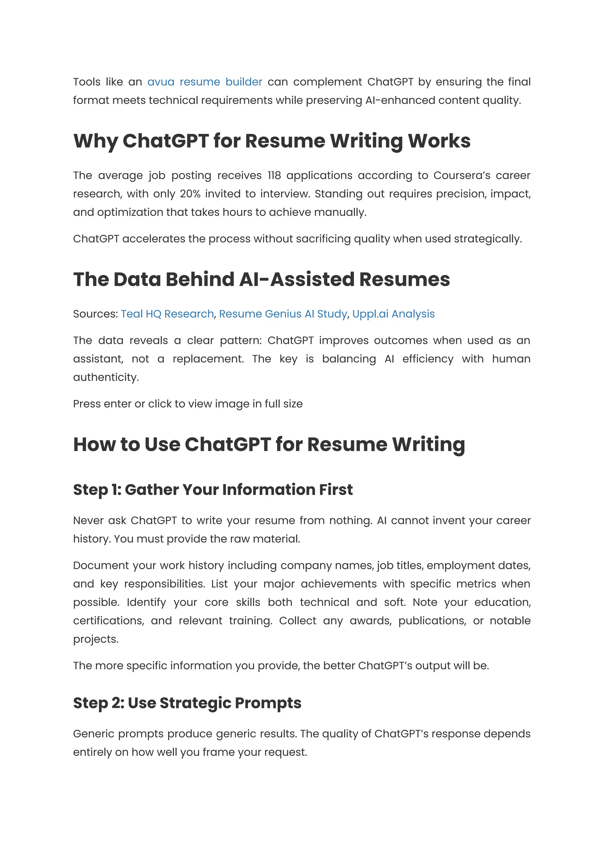 Using ChatGPT to Write Your Resume in 2025: The Complete Guide | PDF