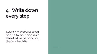 Using Checklists to Increase Consistency and Productivity in Communication Tasks | PDF