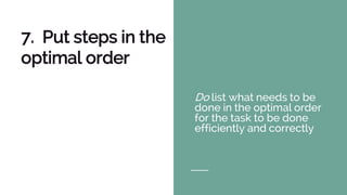 Using Checklists to Increase Consistency and Productivity in Communication Tasks | PDF