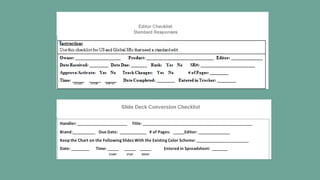 Using Checklists to Increase Consistency and Productivity in Communication Tasks | PDF