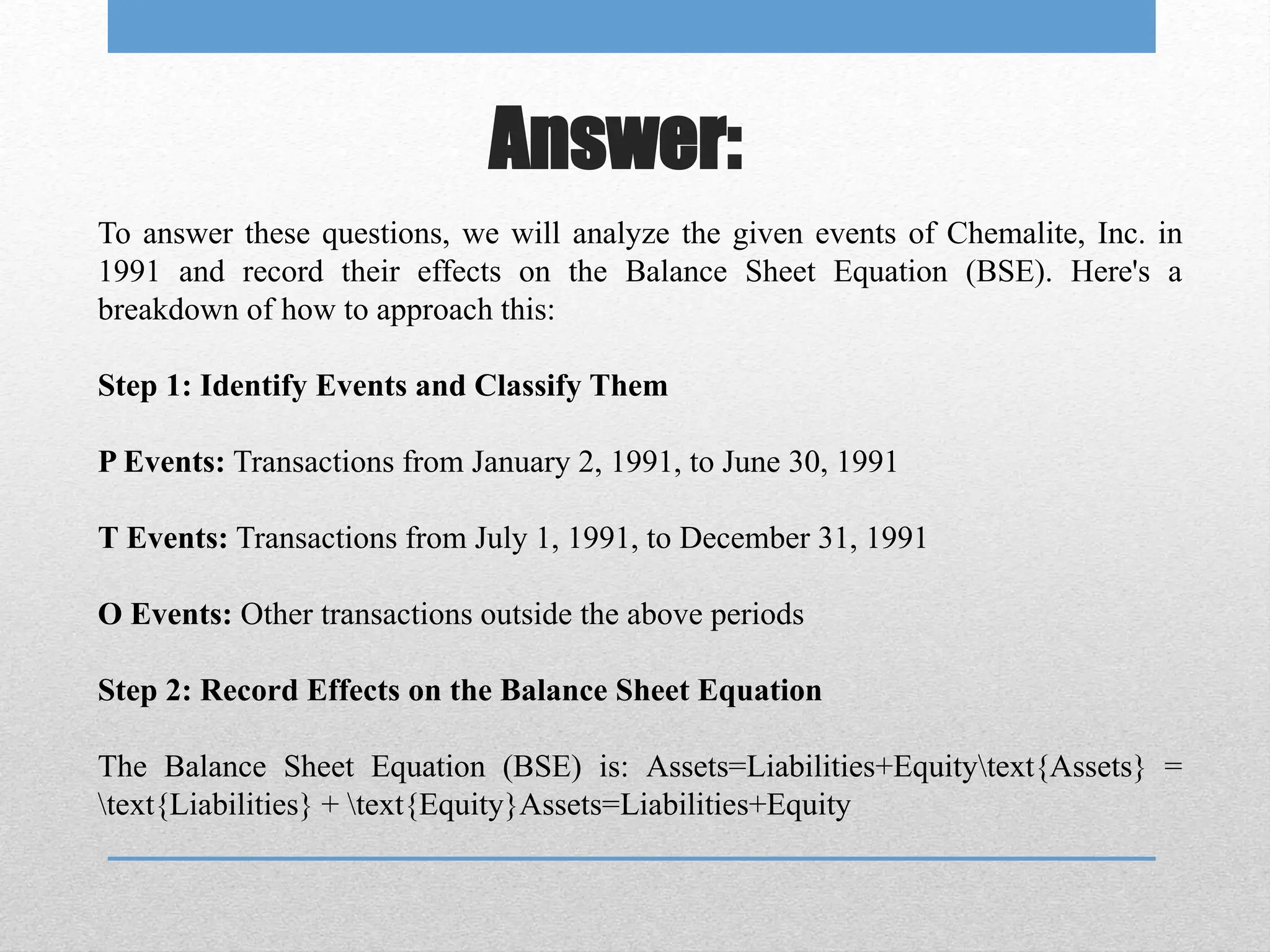 Using Chemalite, Inc. to Learn Financial Accounting Principles. | PPTX