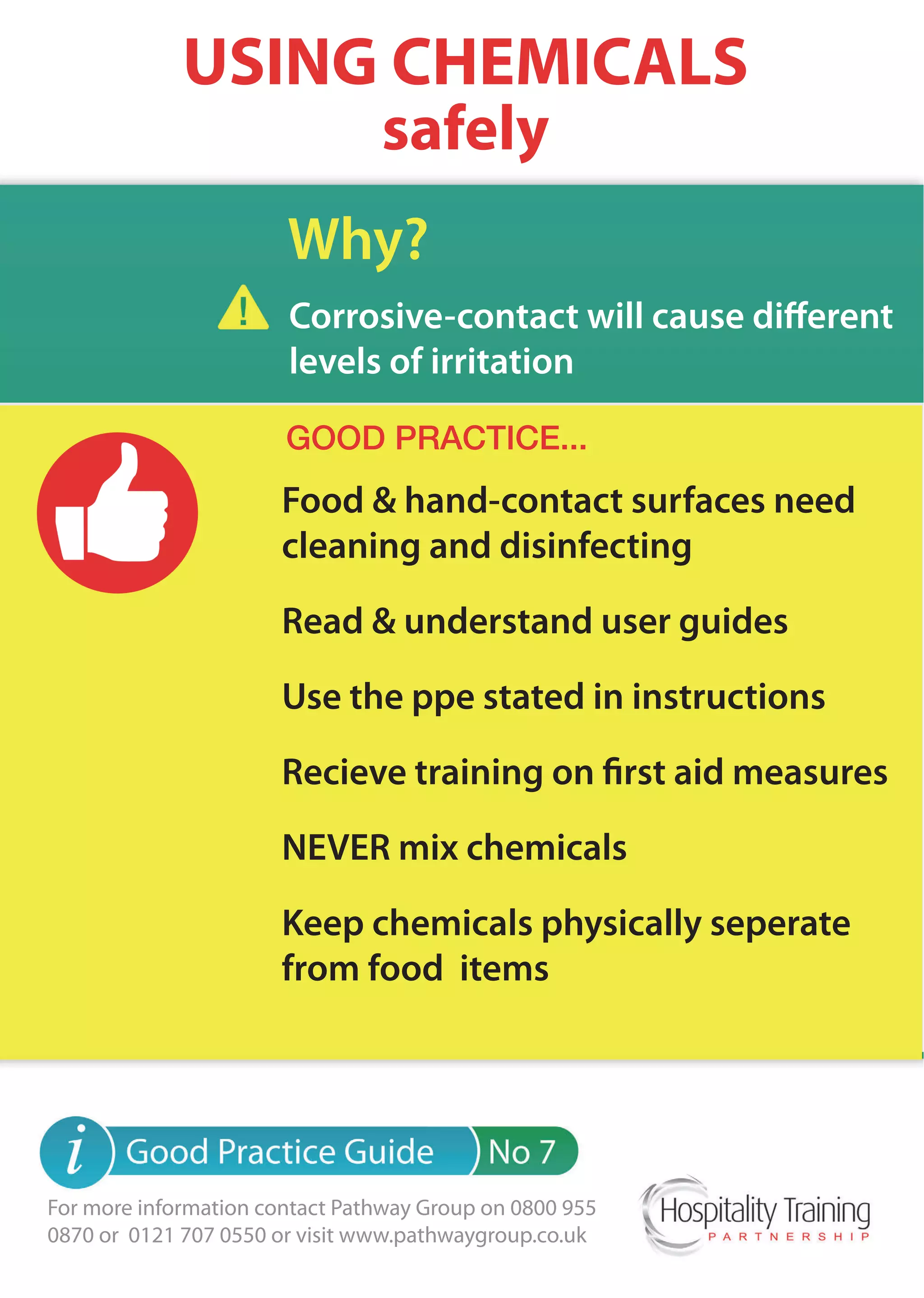 Using Chemicals Safely, Good Practice, Basic Rules | PDF | Medical Health