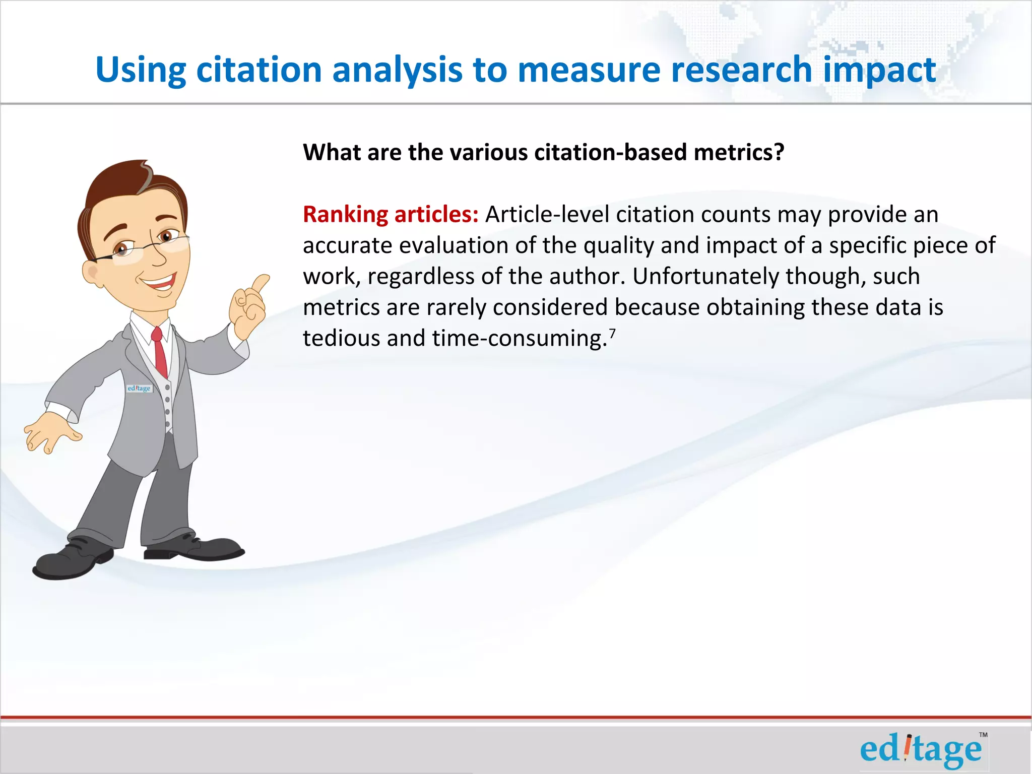 Using Citation Analysis to Measure Research Impact | PPT
