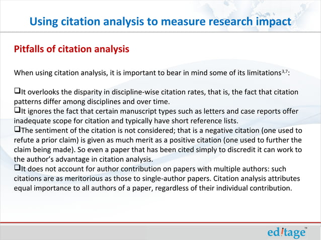 Using Citation Analysis to Measure Research Impact | PPT