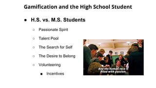 Classroom Gamification for High School Students | PDF