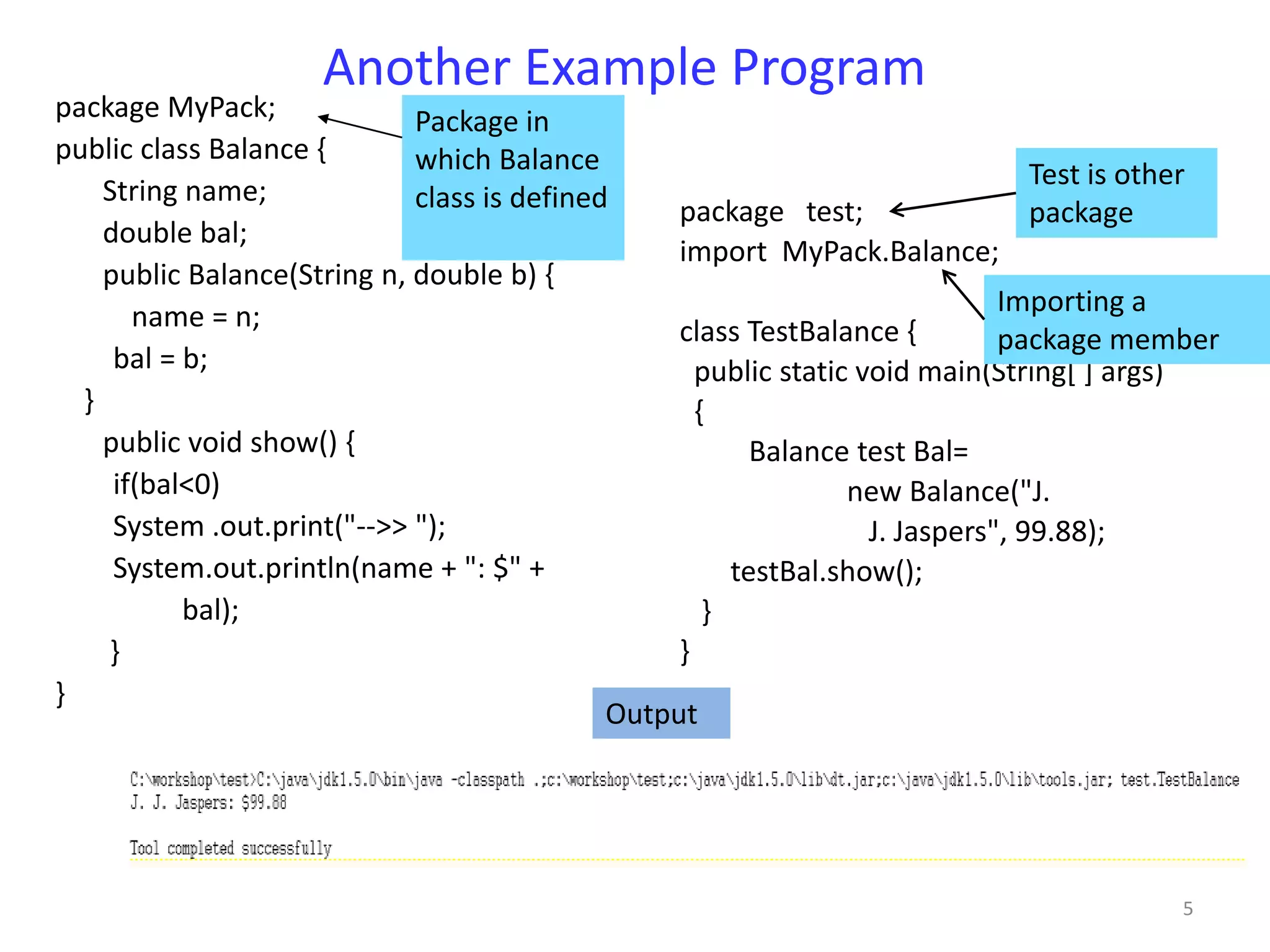 Using classes from other packages | PPT