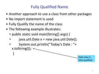 Using classes from other packages | PPT