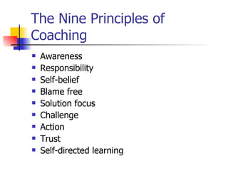 Using coaching in a leadership role | PPT
