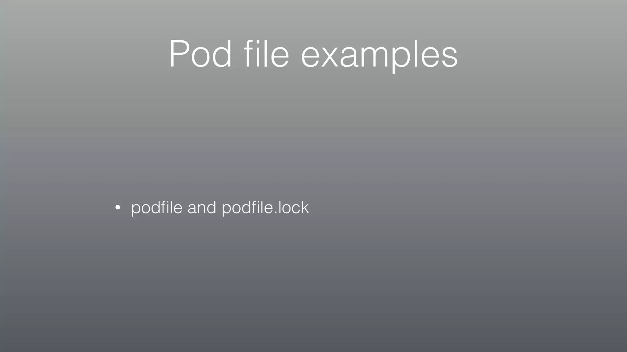 Manage your external libraries with CocoaPods | PPT